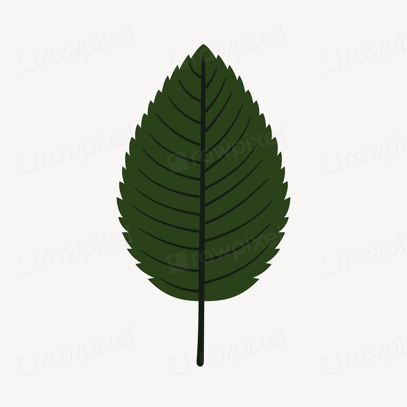 Leaf collage element, cute cartoon | Free Vector Illustration - rawpixel