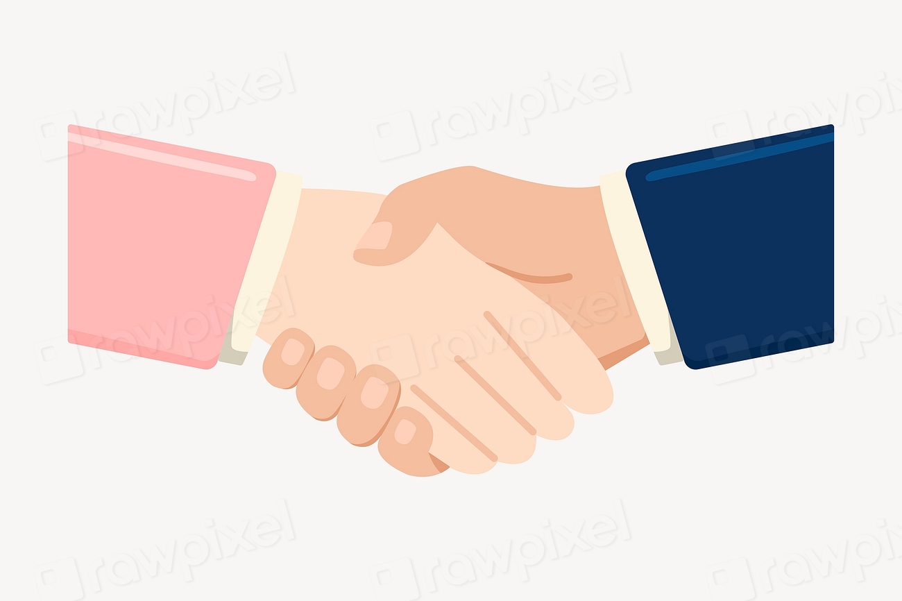 Handshake clipart, cute cartoon illustration | Premium PSD - rawpixel