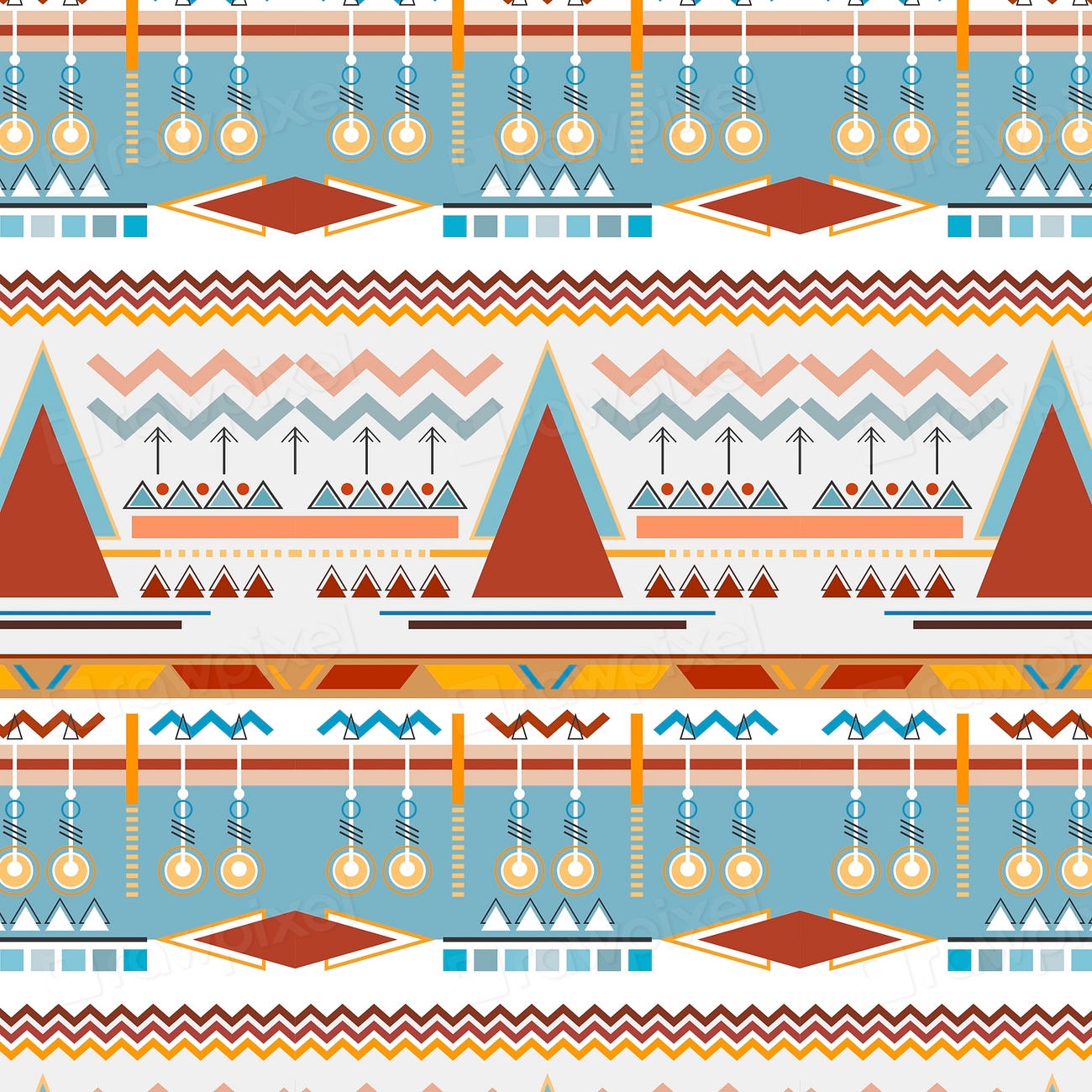 Native American seamless pattern, tribal | Premium Vector - rawpixel