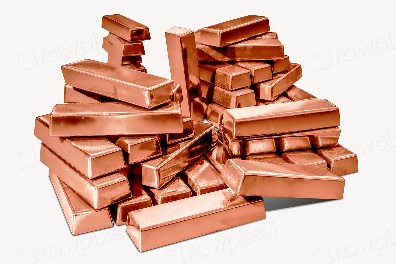 Copper bars sticker, commodity collage | Premium PSD - rawpixel