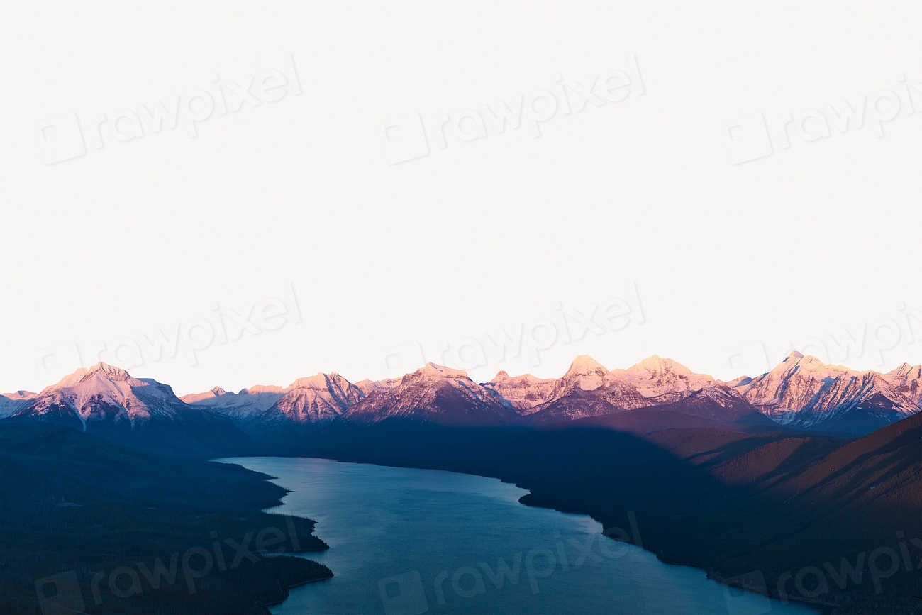 Lake landscape border collage element, | Premium PSD - rawpixel