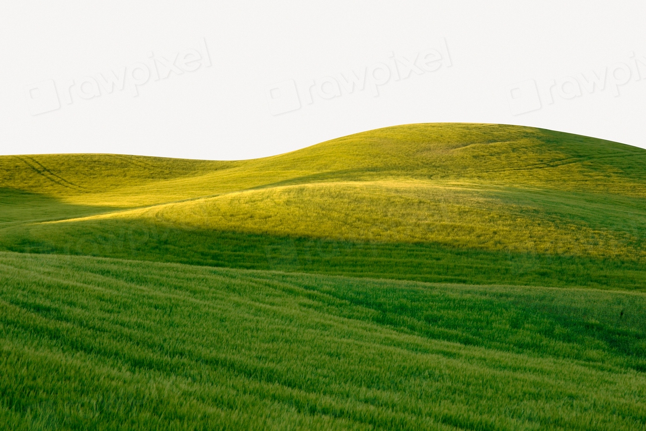 Green hills border collage element, | Free PSD - rawpixel