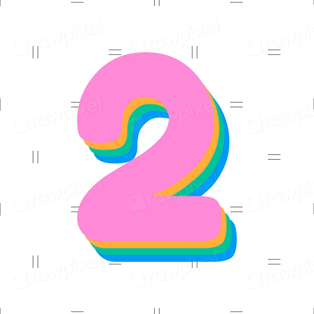 Psd colorful font rounded | Premium PSD - rawpixel