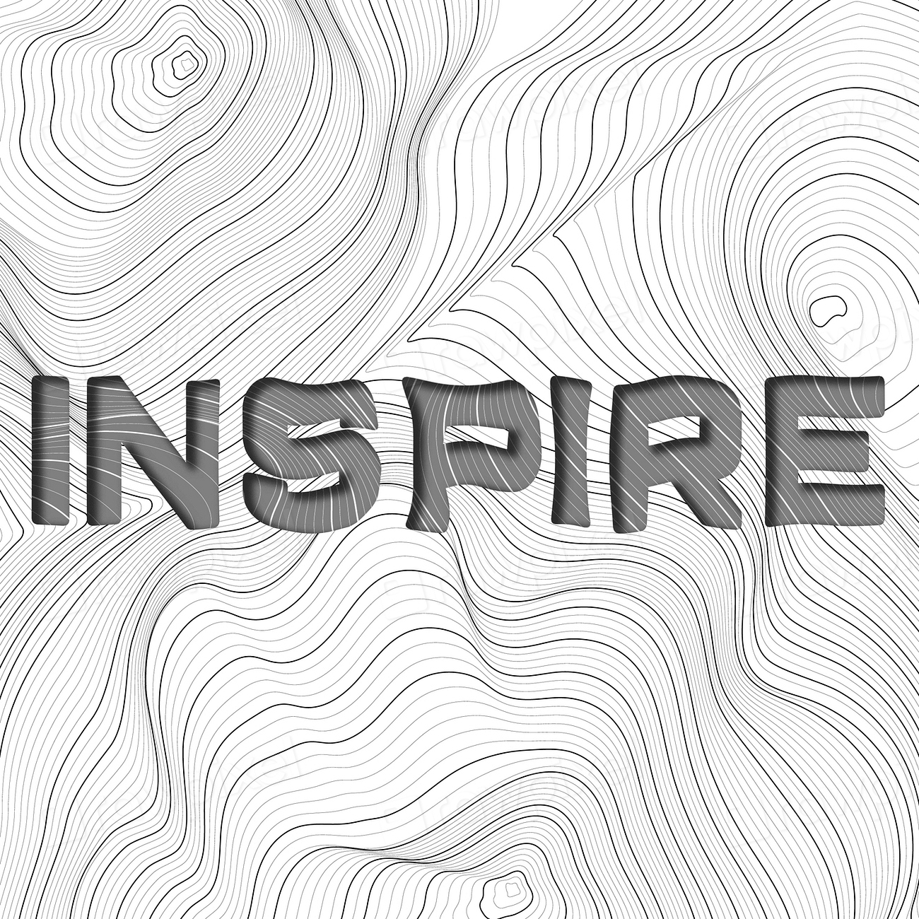 Dark gray inspire word typography | Free Photo - rawpixel