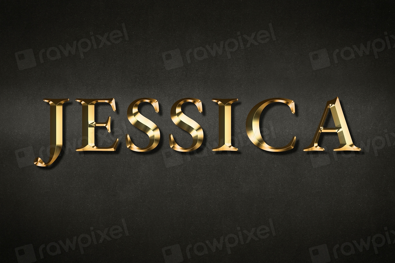 Jessica typography gold effect design | Free Photo - rawpixel