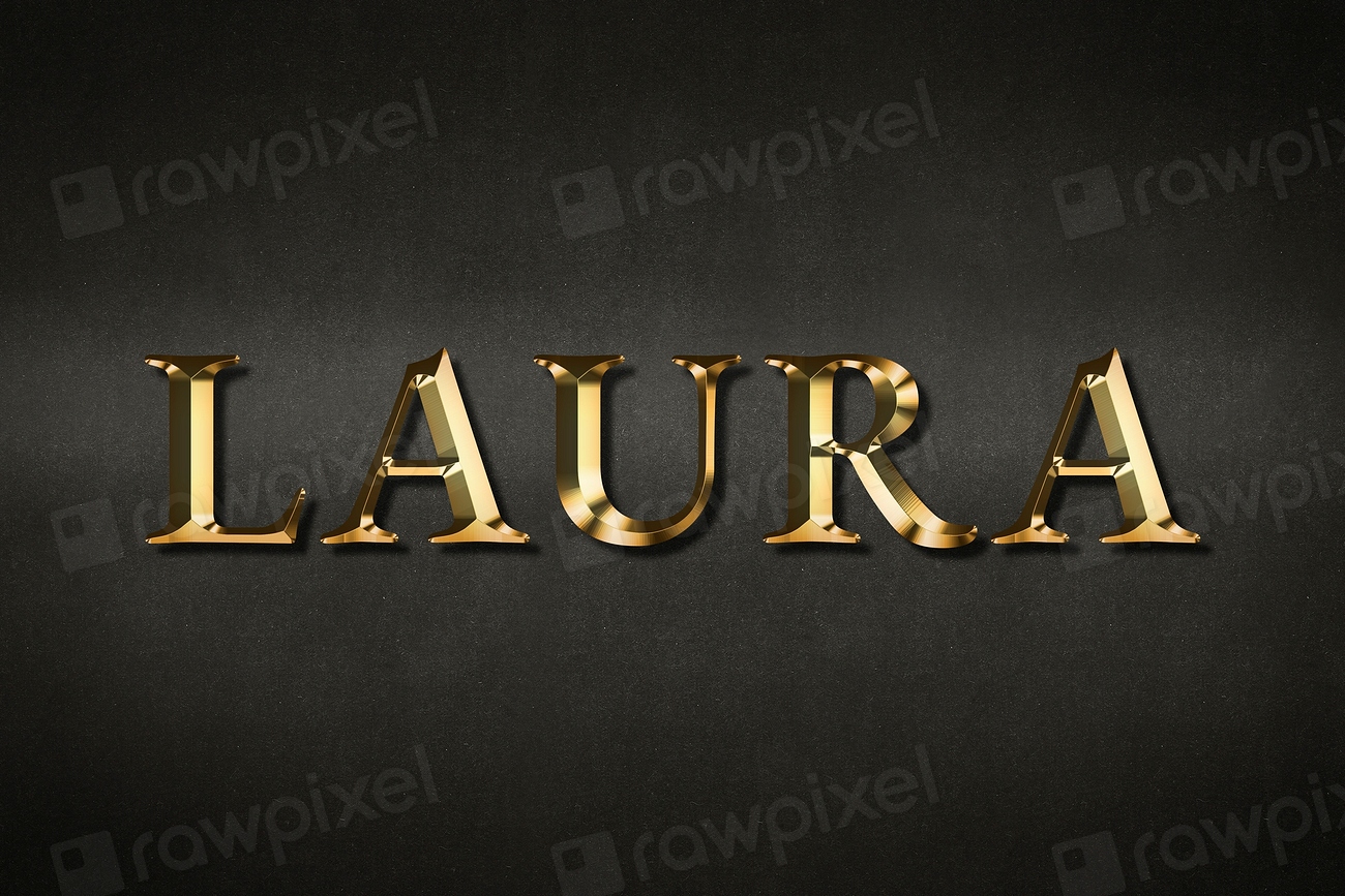 Laura typography gold effect design | Premium Photo - rawpixel