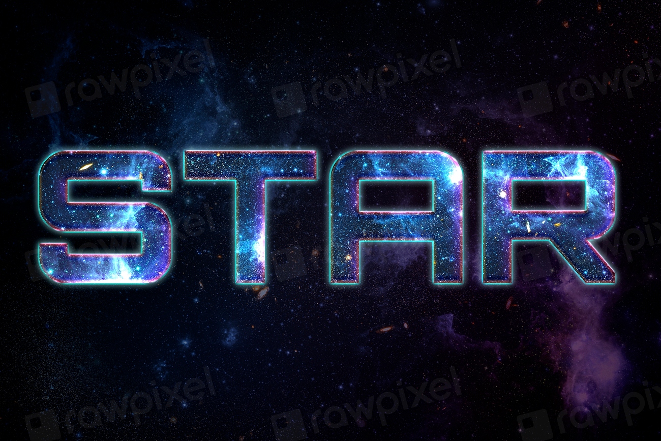 STAR word typography text on galaxy | Free Photo - rawpixel
