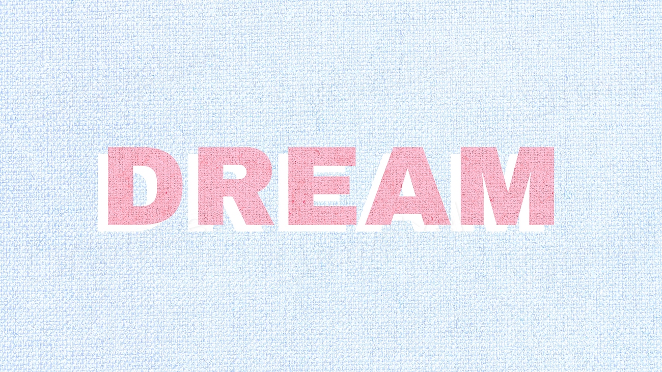 Dream word art typography pink | Free Photo - rawpixel