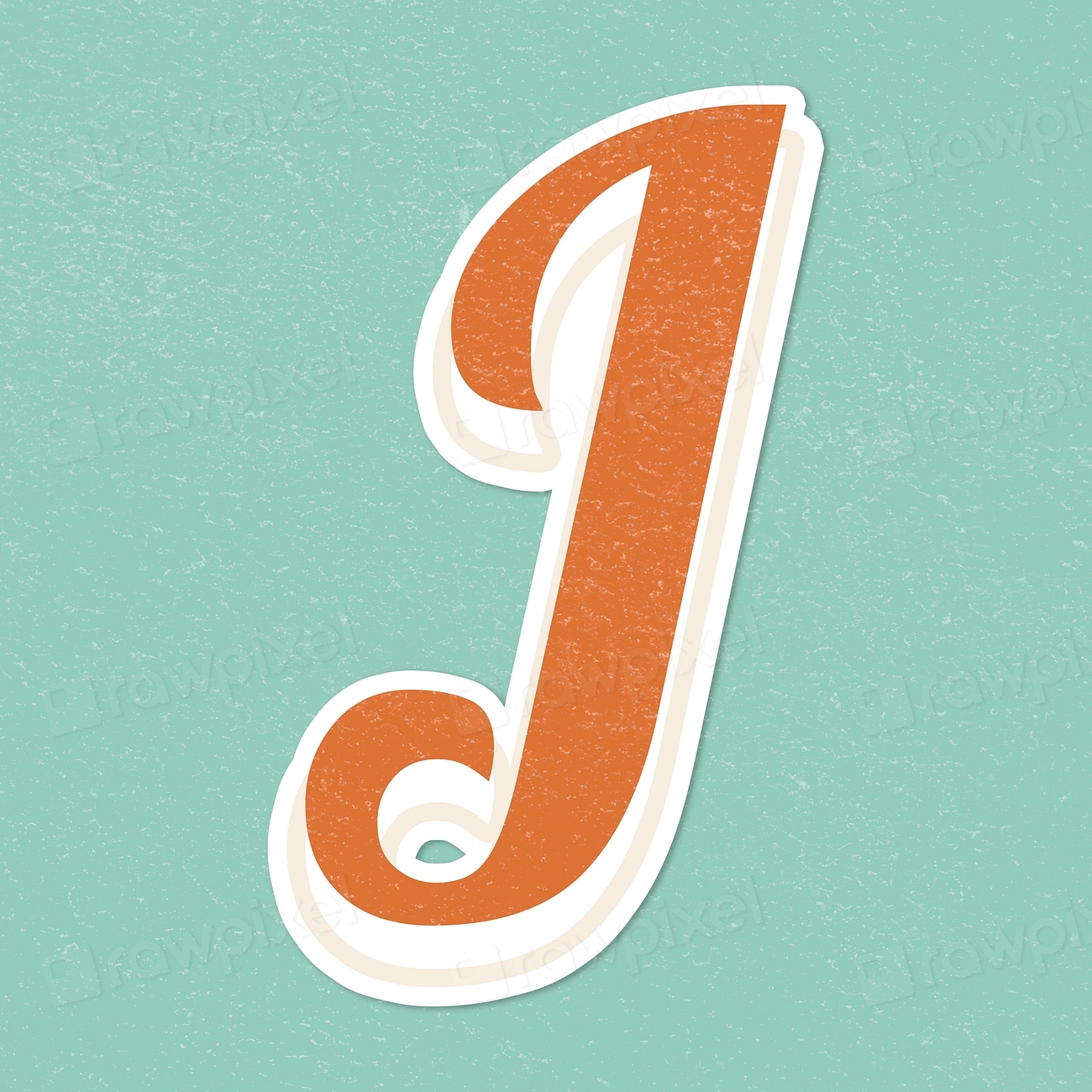 Letter J vintge handwriting font | Premium PSD - rawpixel