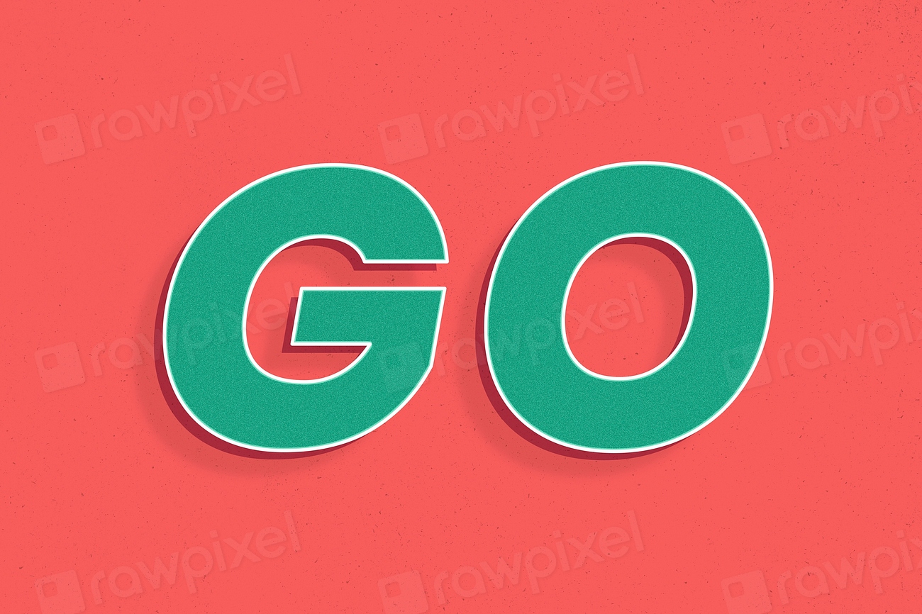 Retro go text word art | Free Photo - rawpixel