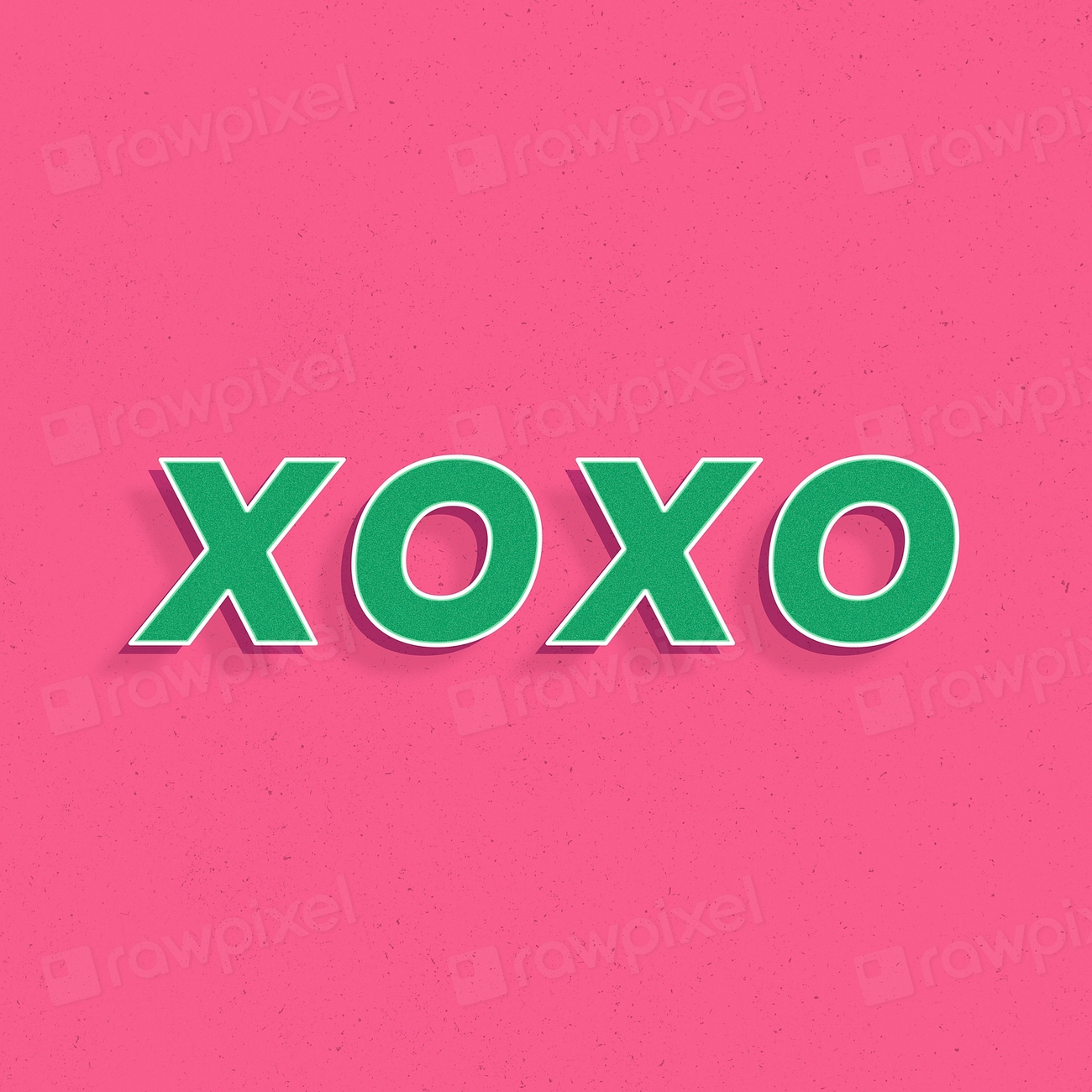 XOXO text italic font shadow | Free Photo - rawpixel