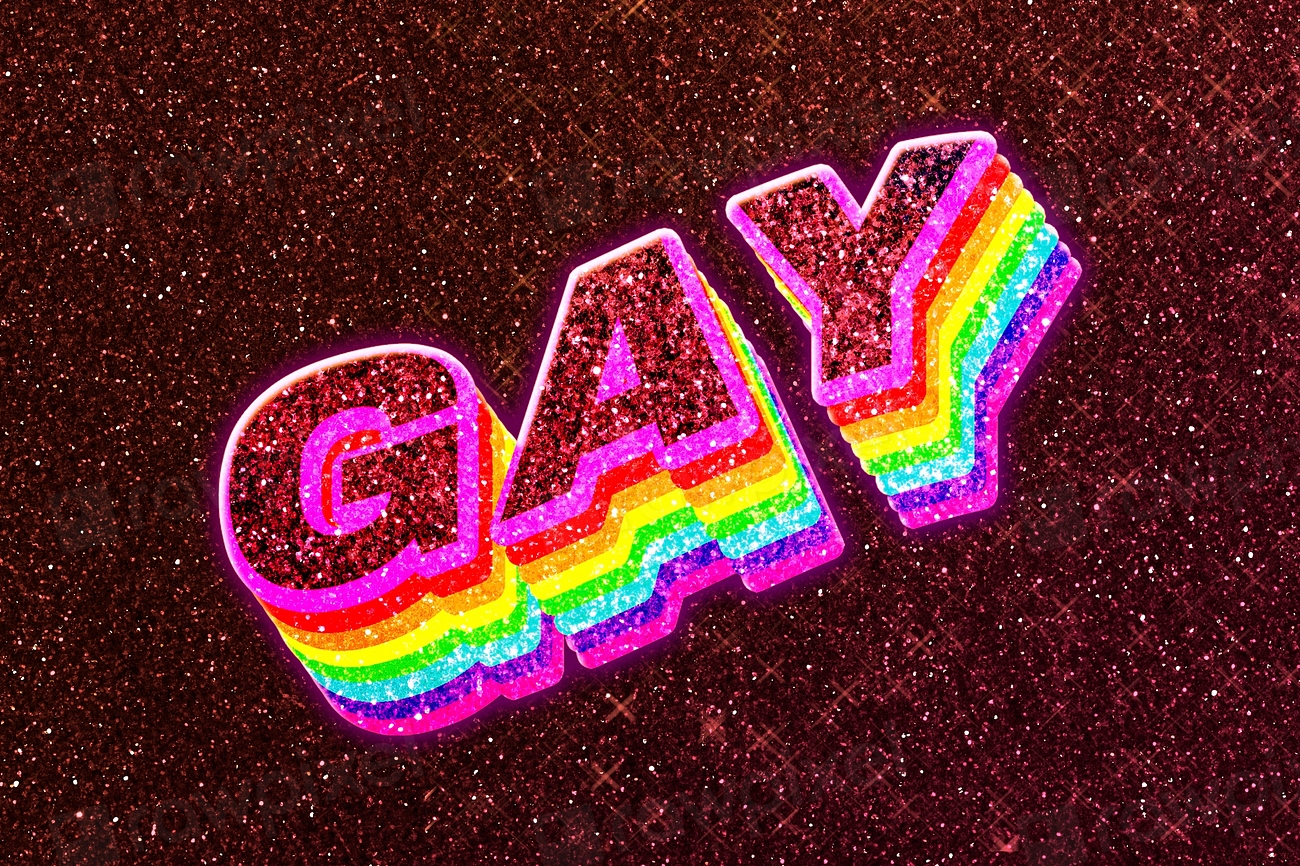 Gay word 3d effect typeface | Free Photo - rawpixel
