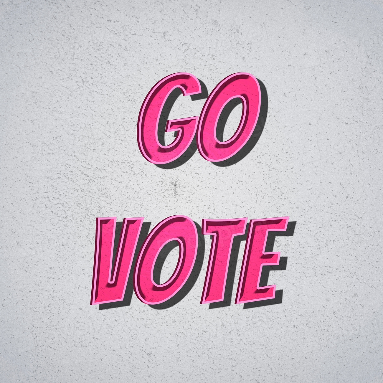Go vote message retro font | Free Photo - rawpixel