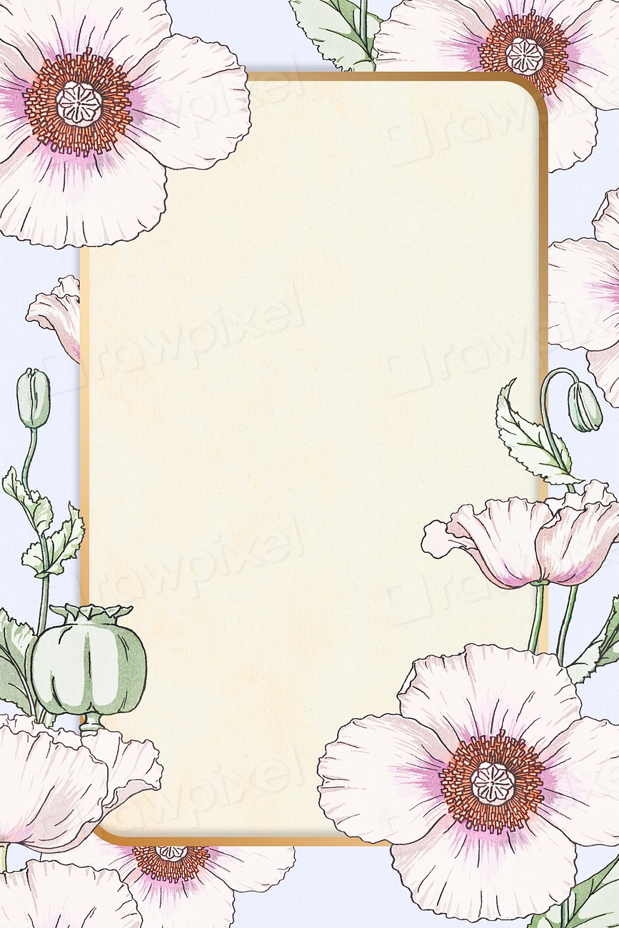 Vintage floral frame psd portrait | Premium PSD - rawpixel