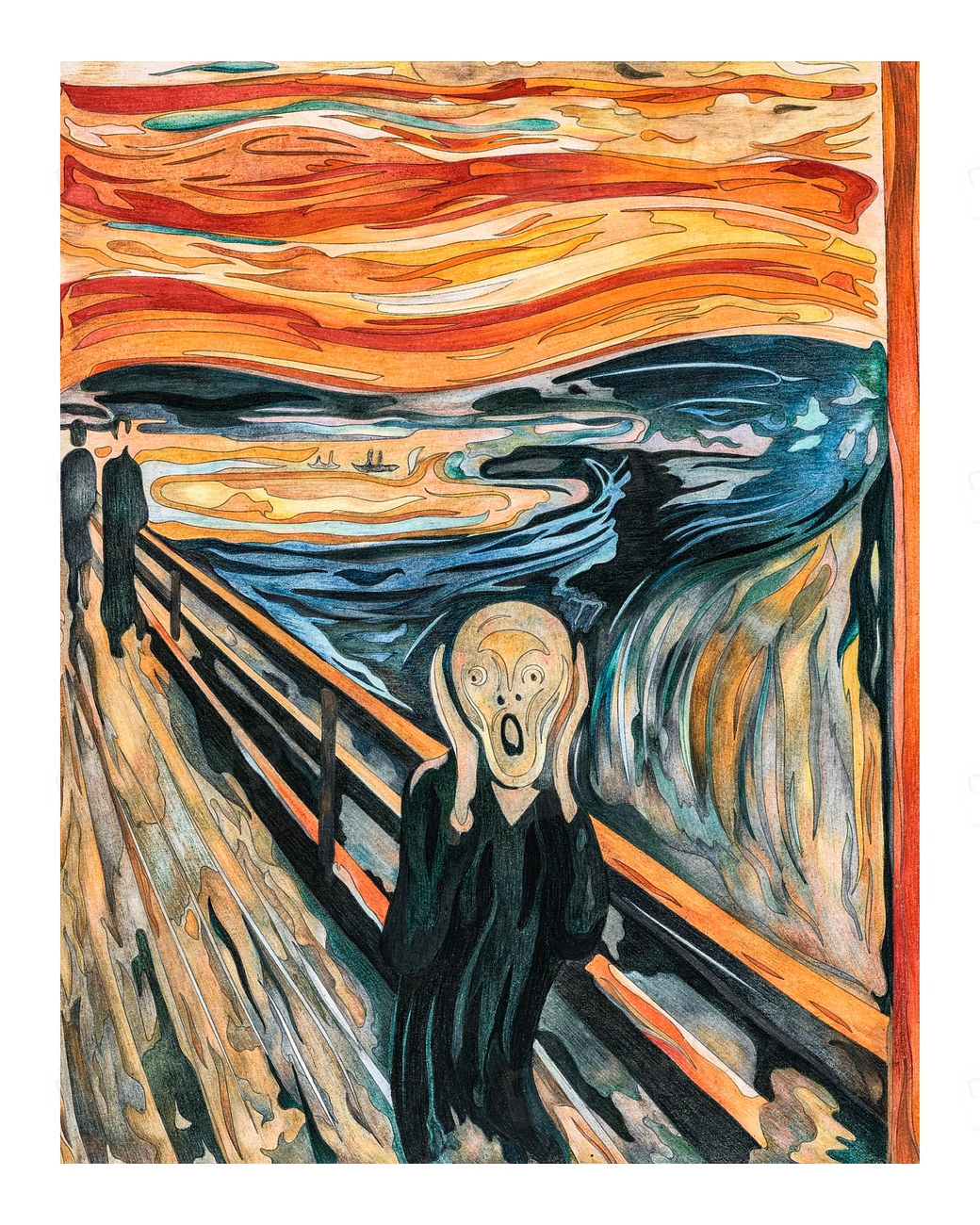 Scream art print poster, wall | Premium Photo - rawpixel