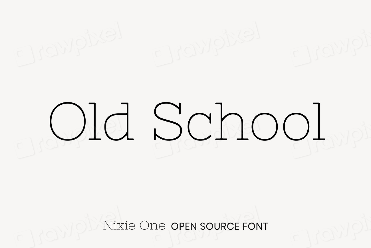 Nixie One open source font | Free Font Add-on - rawpixel
