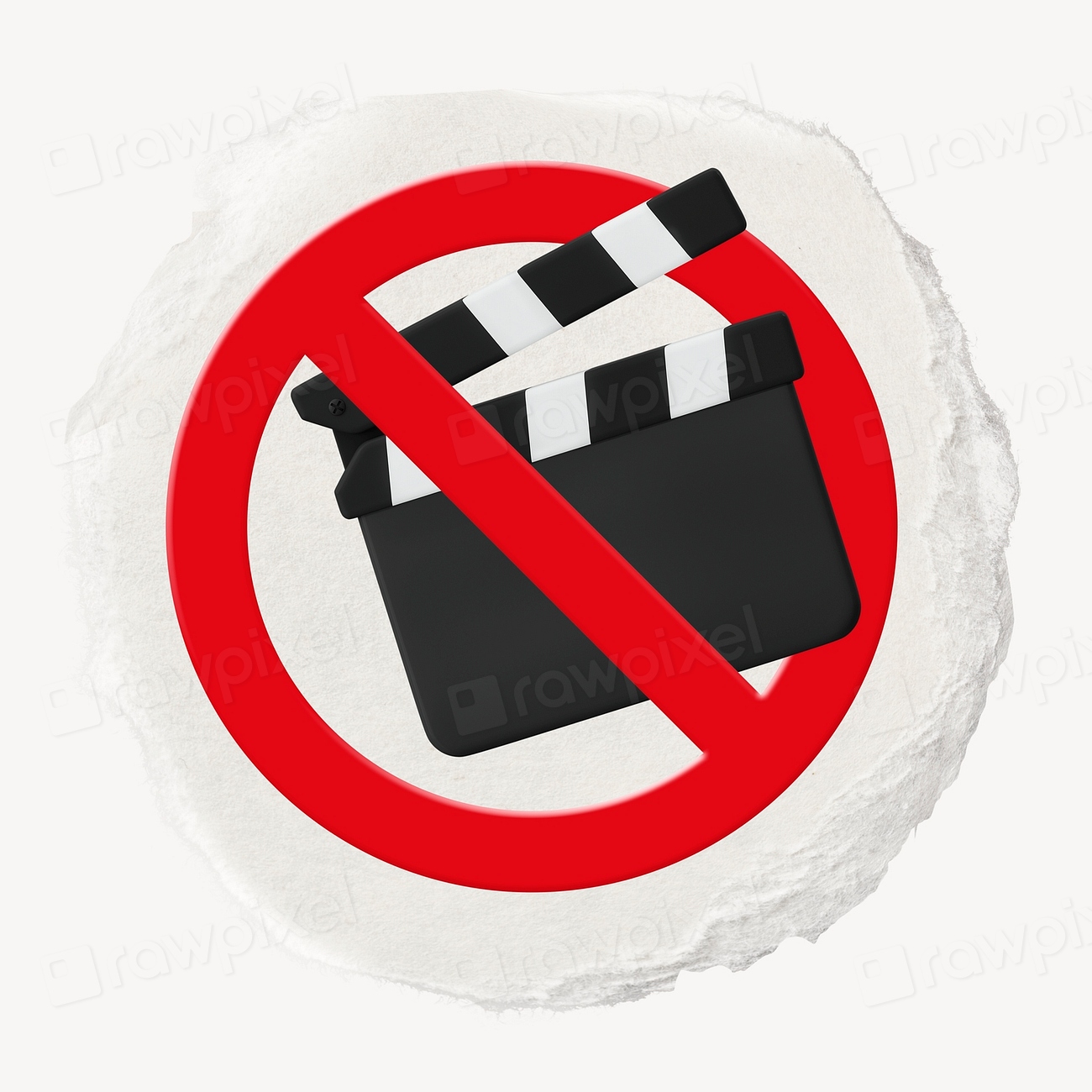 Prohibited sign no clapboard symbol | Premium PSD - rawpixel