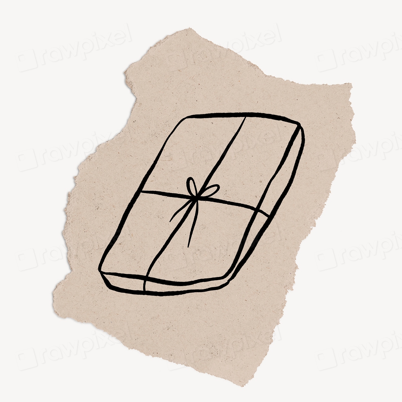 Cute package doodle illustration, ripped | Free Photo - rawpixel