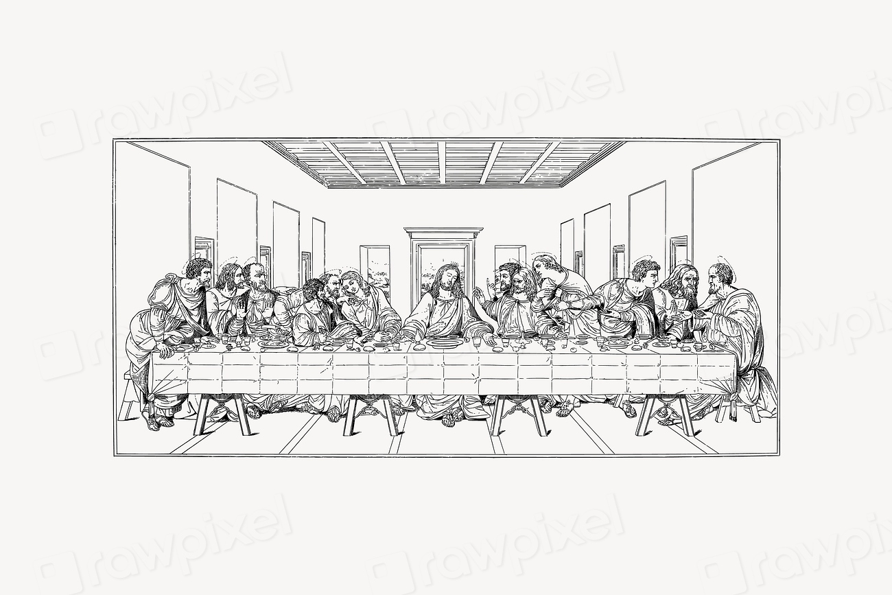 Last supper collage element, drawing | Free Vector - rawpixel