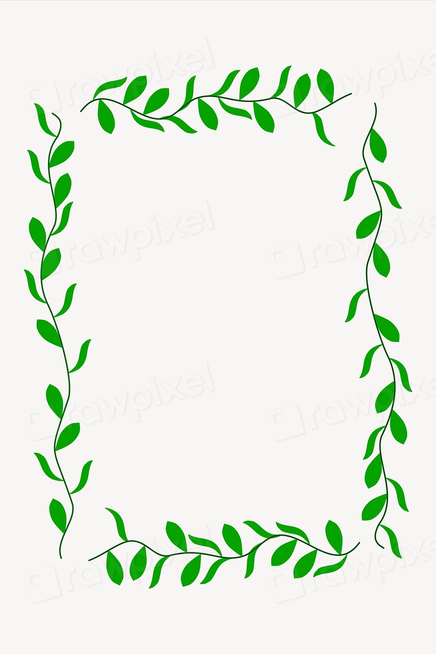 Leaf frame clipart, cute illustration | Free PSD - rawpixel