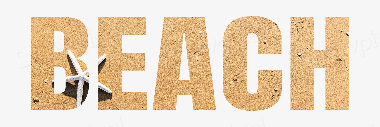 Beach word typography, summer holiday | Free Photo - rawpixel