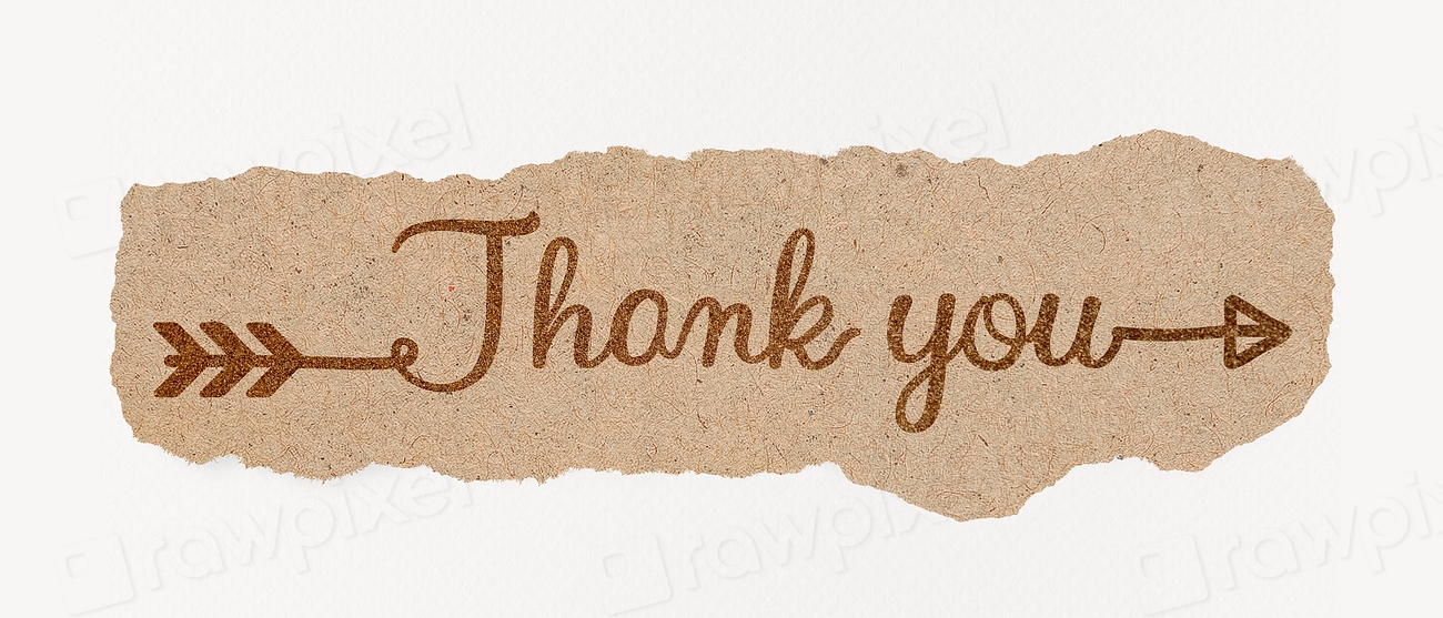 Thank you word, ripped paper, | Free Photo - rawpixel