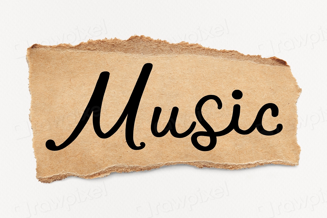 Music word, black calligraphy torn | Free Photo - rawpixel