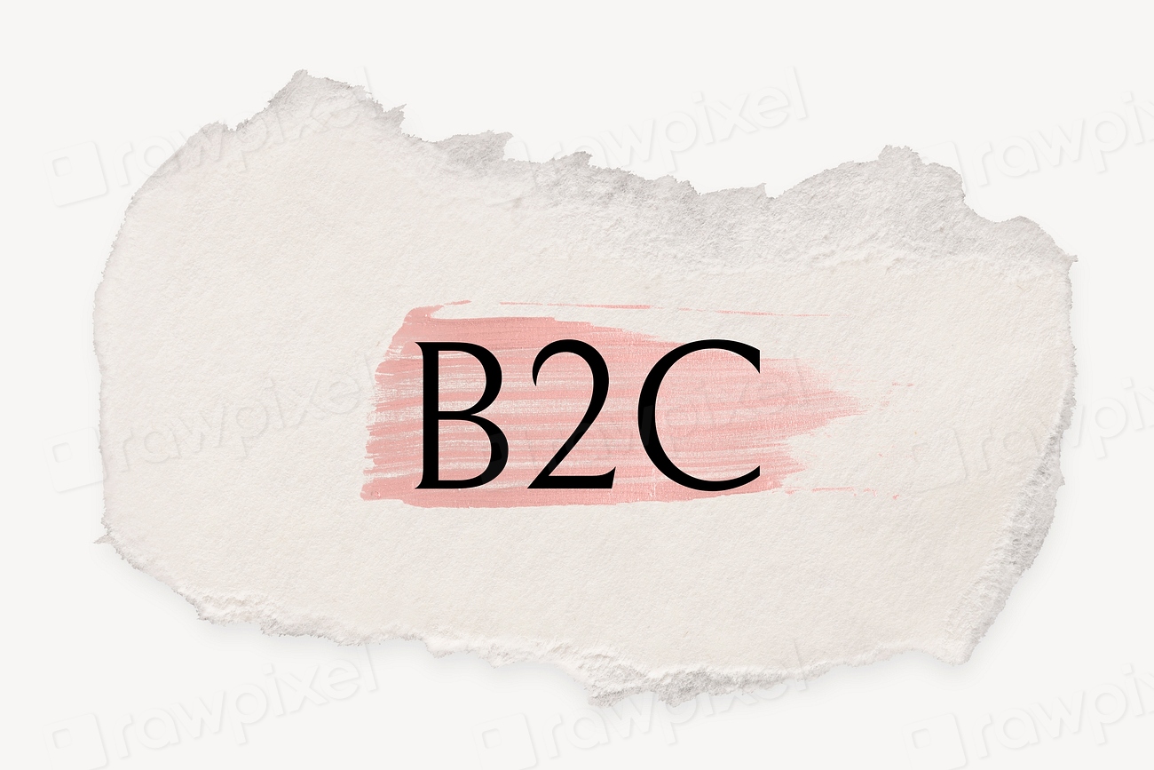 B2C word, ripped paper, pink | Free Photo - rawpixel