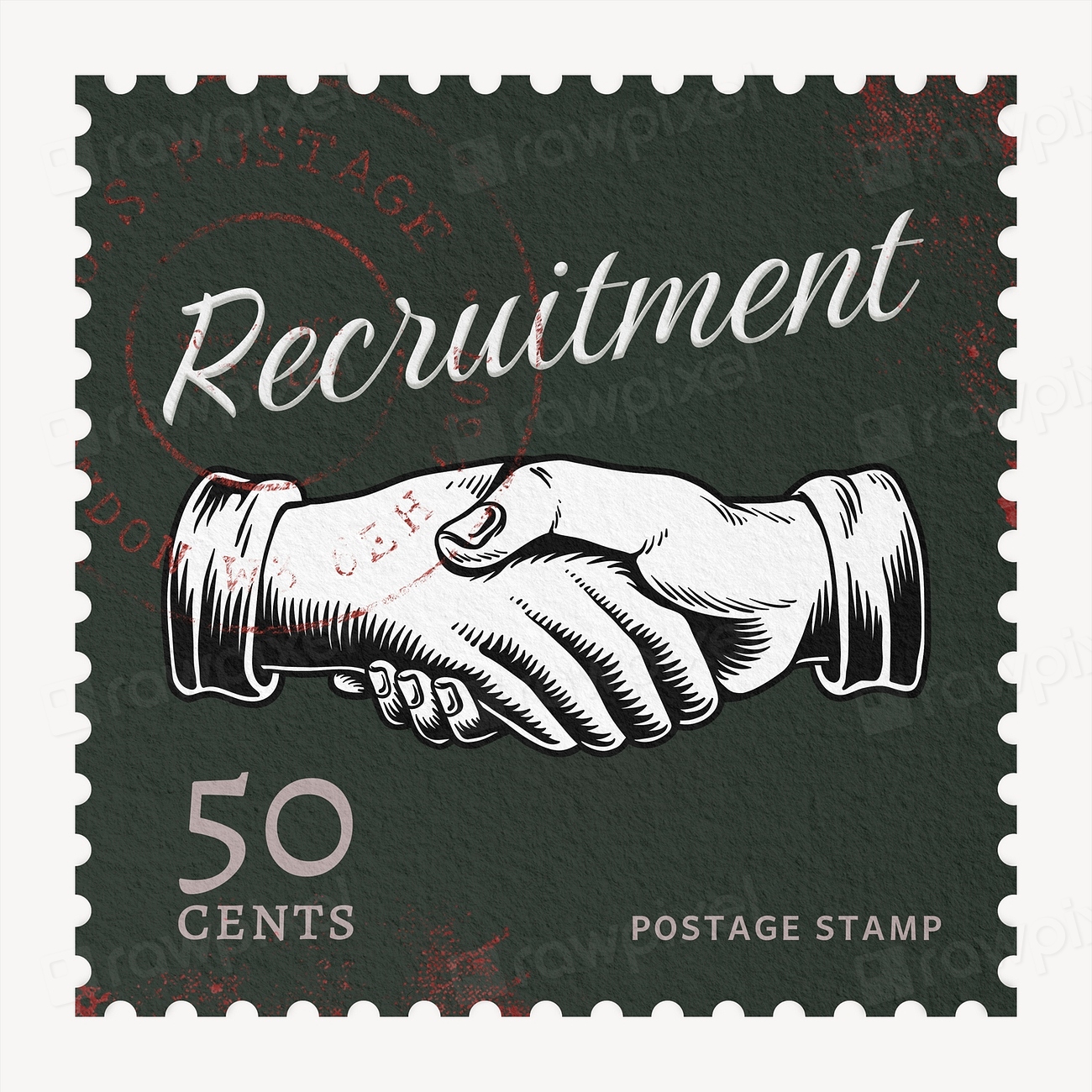 Recruitment postage stamp sticker, business | Premium PSD - rawpixel