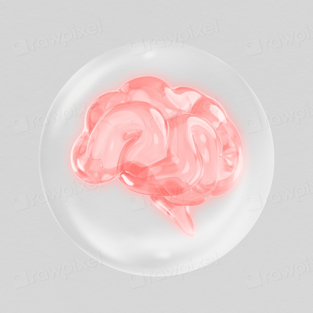 Brain 3D bubble, education clipart | Free Photo - rawpixel