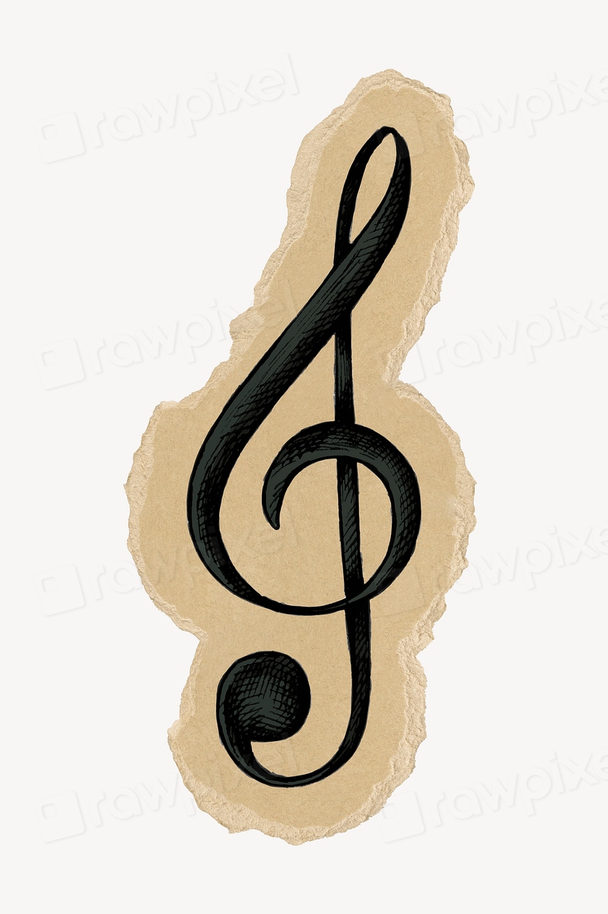 Musical notes on brown ripped | Free Photo - rawpixel