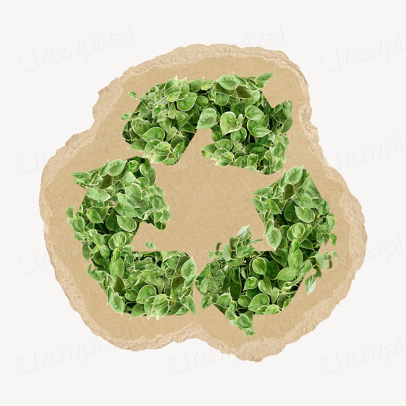 Green recycling symbol collage element, | Premium PSD - rawpixel