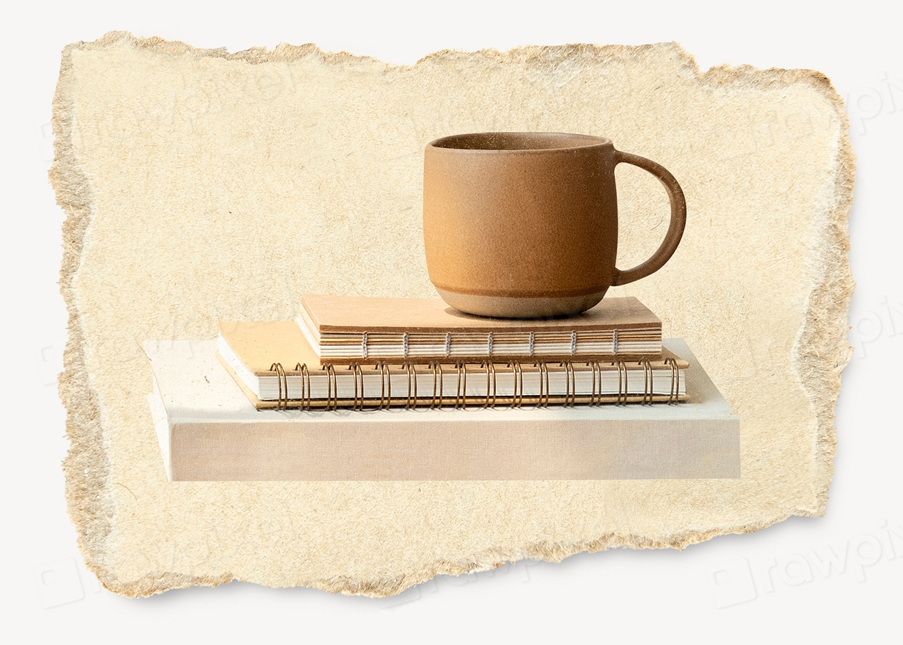 Stacked books, ripped paper collage | Premium Photo - rawpixel