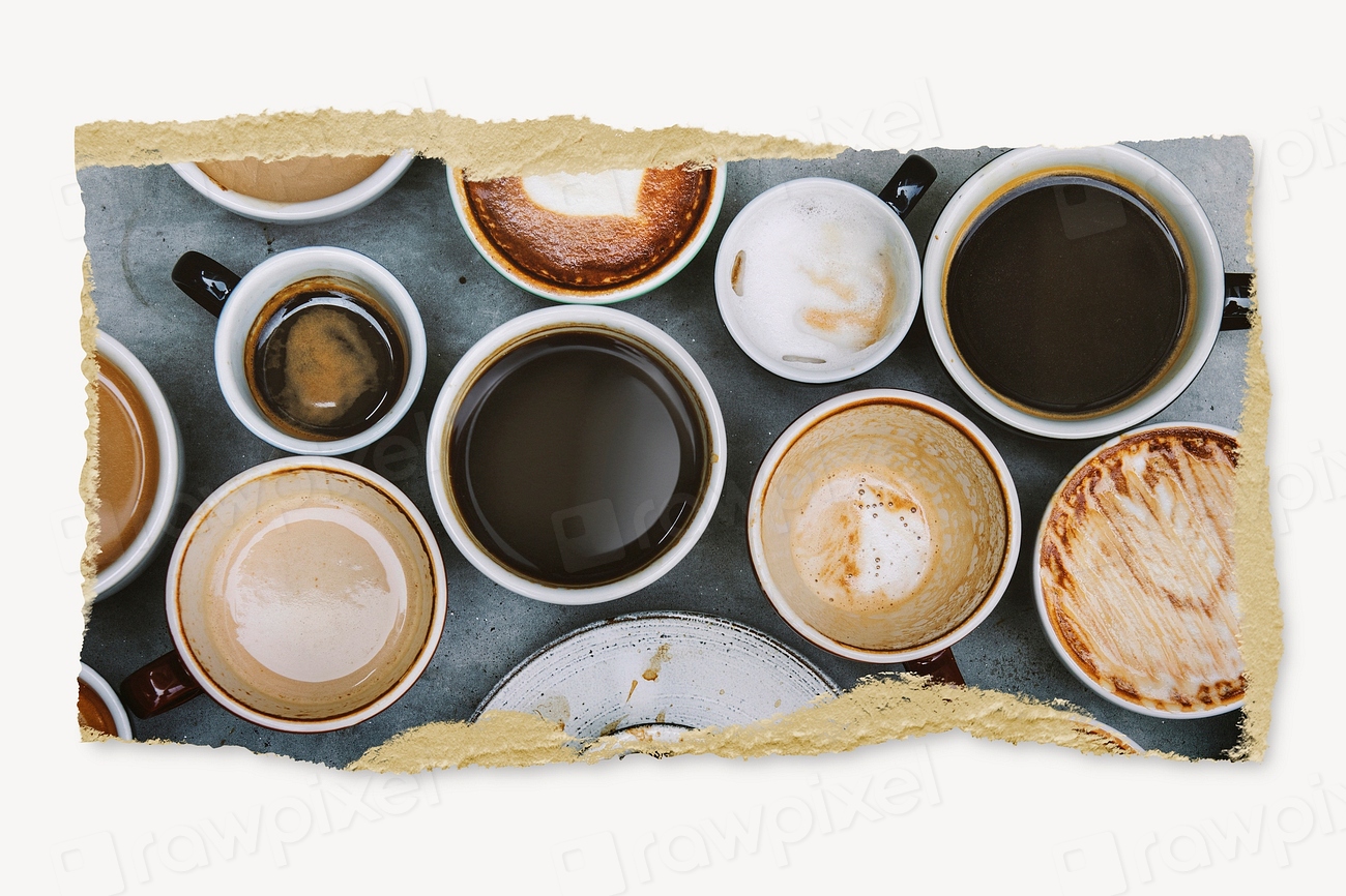 Coffee cups ripped paper, drink | Free Photo - rawpixel