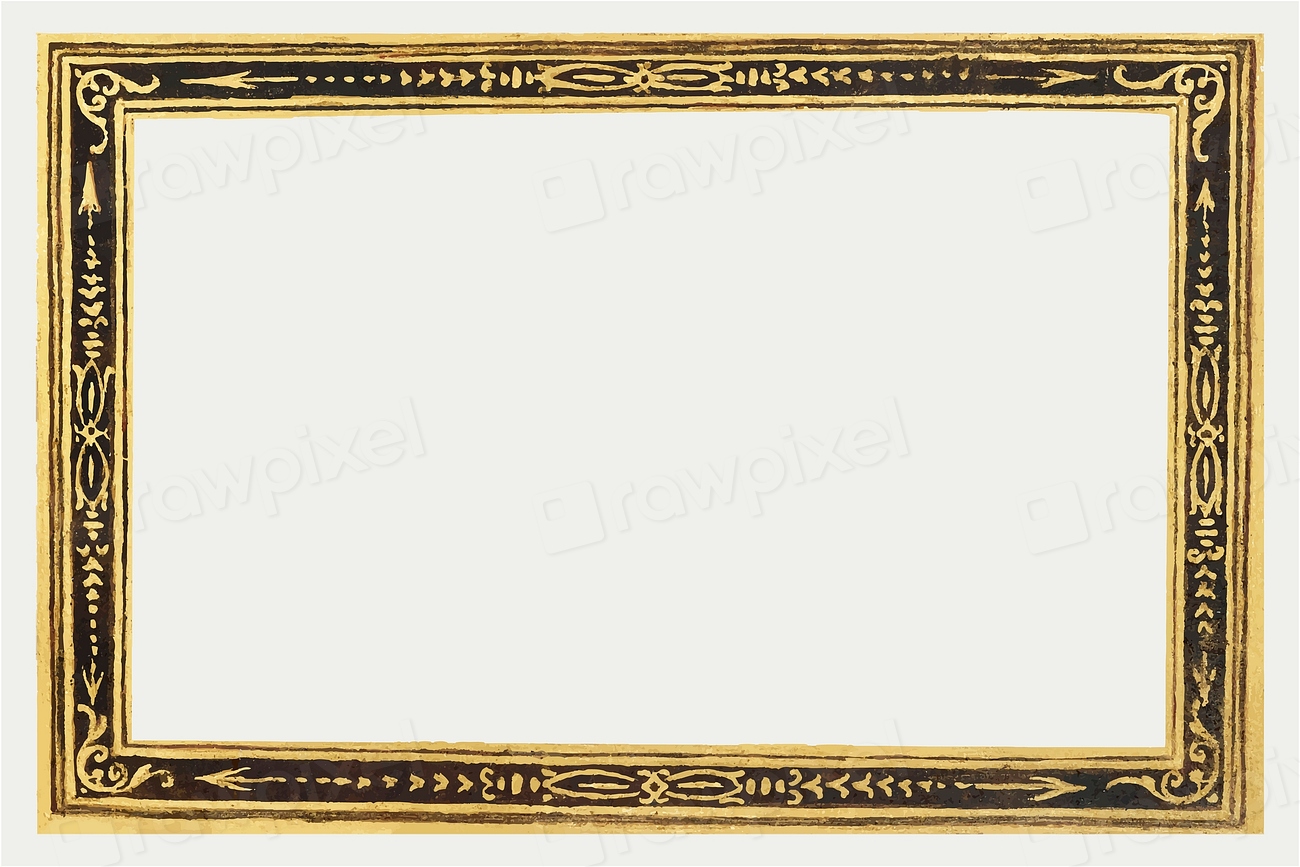 Filigree gold frame border vector | Premium Vector - rawpixel