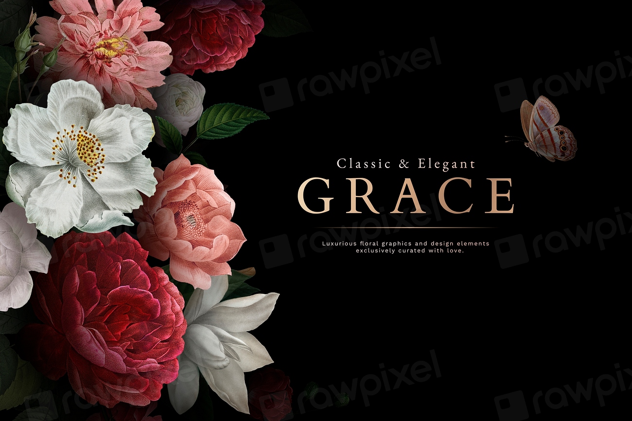 Floral grace rose themed banner | Premium PSD - rawpixel