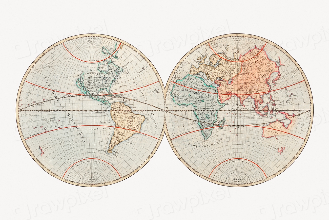 Earth collage element, hand drawn | Premium PSD Illustration - rawpixel