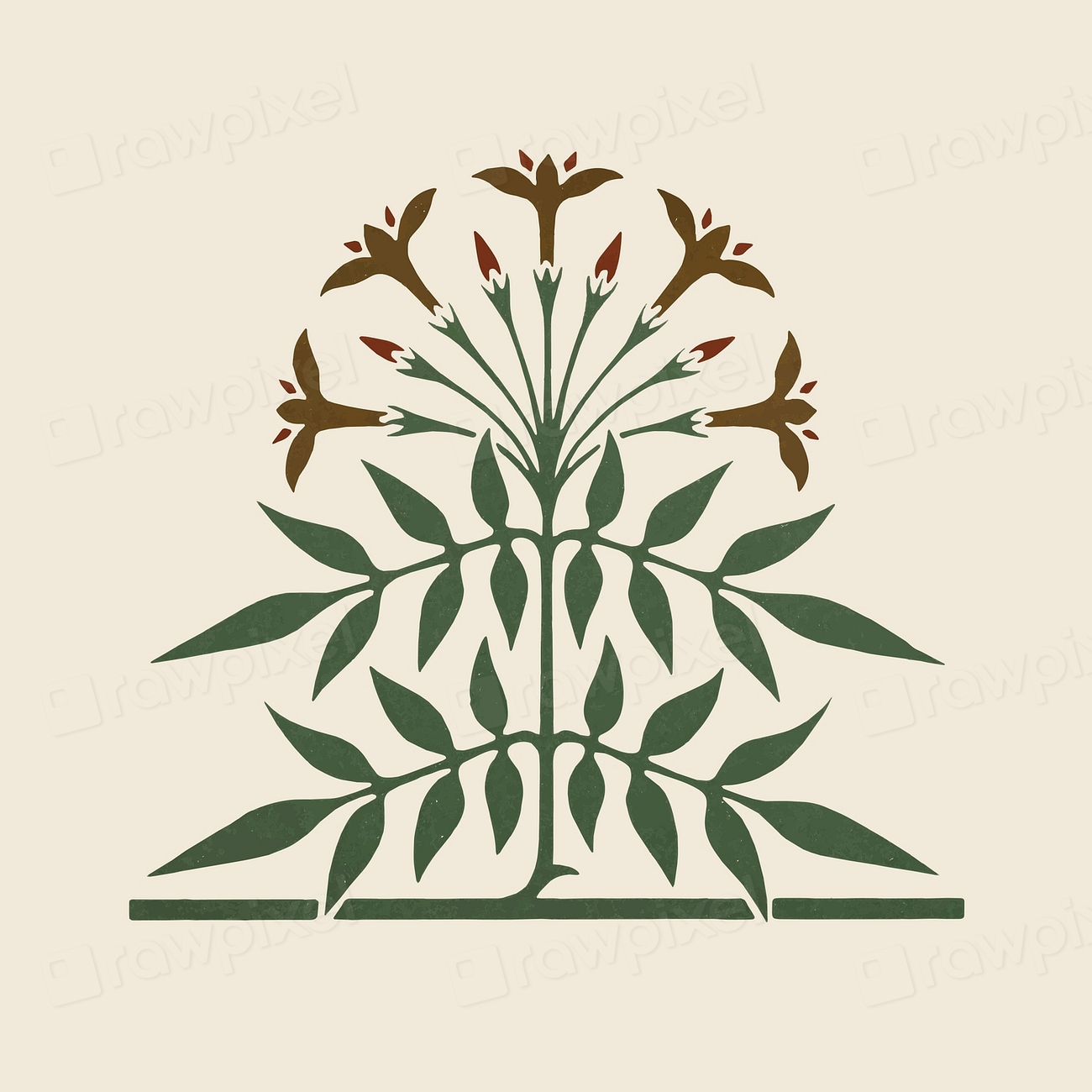 Ancient Greek vector floral element | Premium Vector - rawpixel
