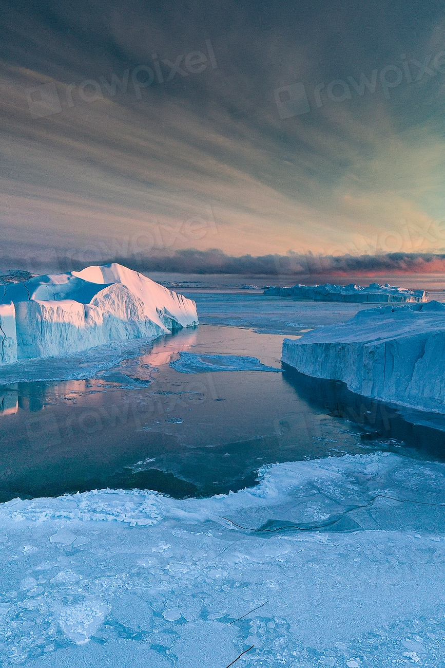 Ice covering sea Greenland | Premium Photo - rawpixel