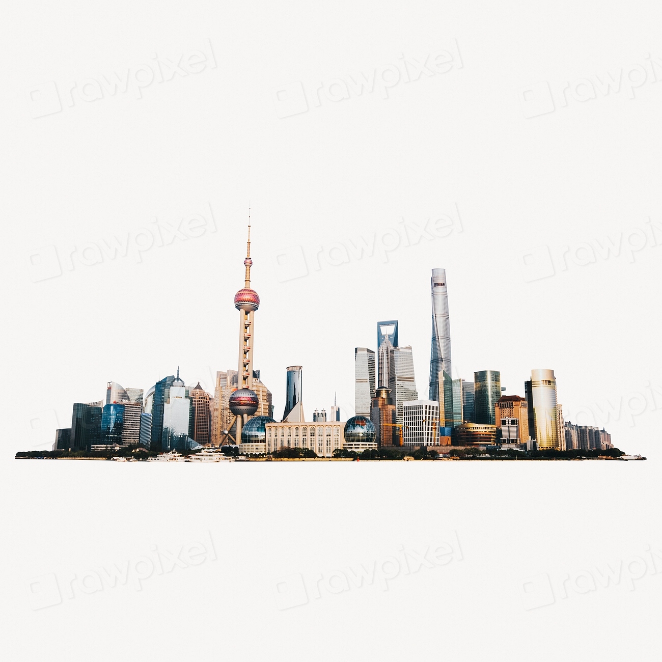 Shanghai skyline collage element psd | Premium PSD - rawpixel