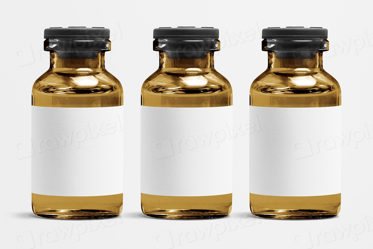 Amber injection vial glass bottle | Free Photo - rawpixel