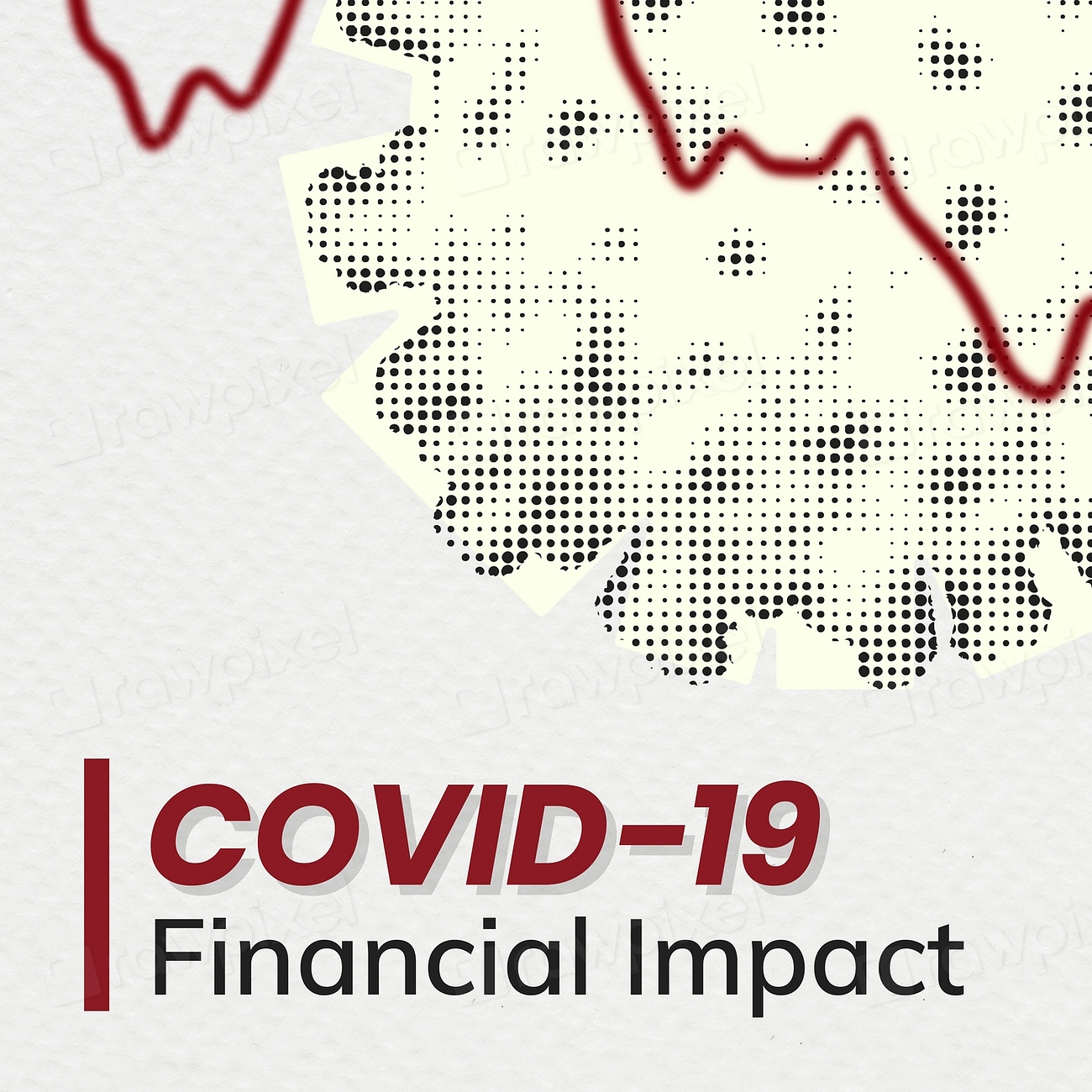 COVID-19 financial impact social template | Free Vector Template - rawpixel