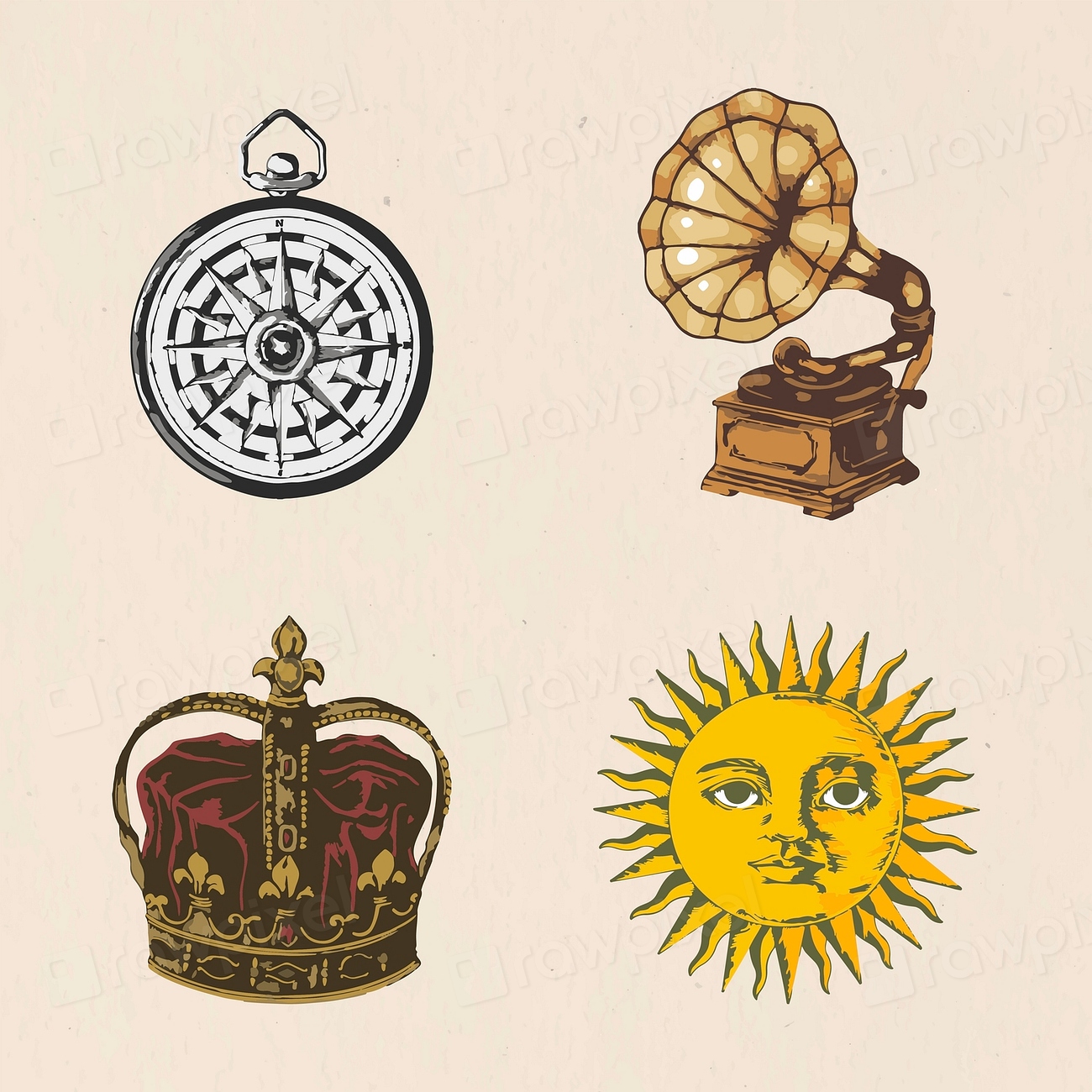 Vectorized object design element set | Premium Vector - rawpixel