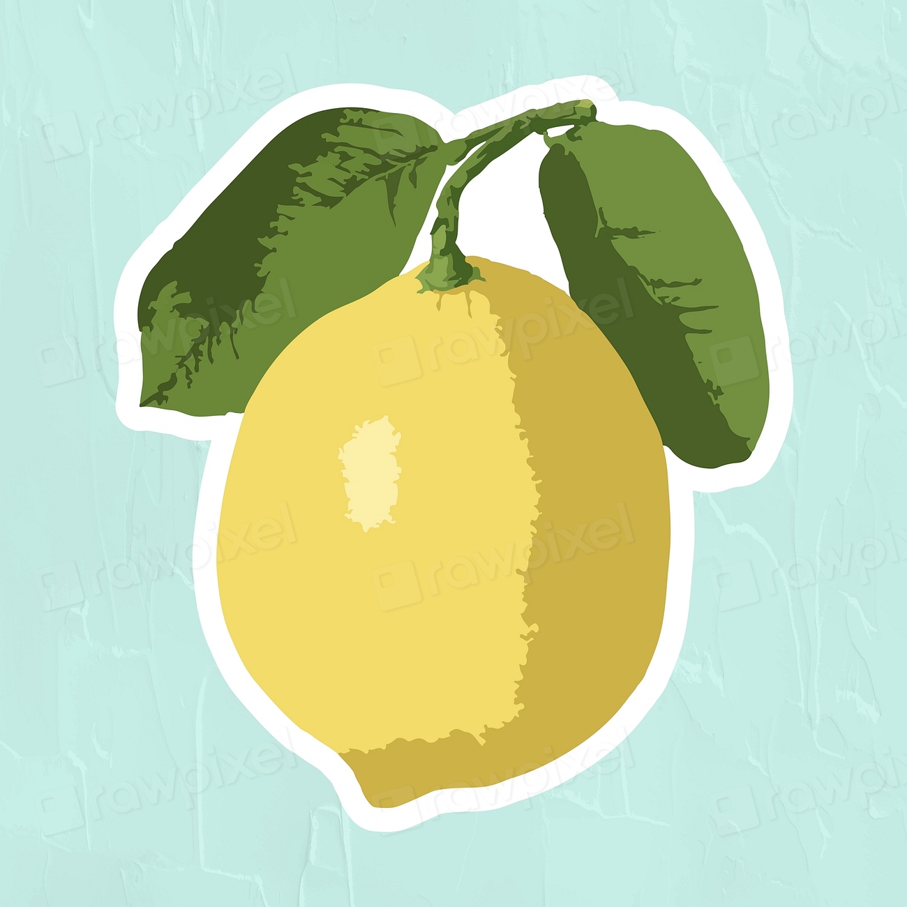 Vectorized yellow lemon sticker overlay | Premium Vector - rawpixel