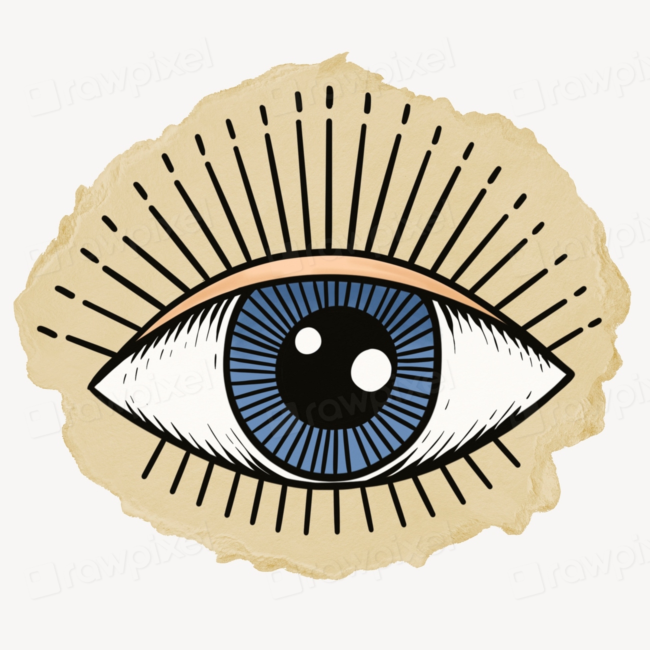 Observing eye, ripped paper collage | Premium Photo - rawpixel