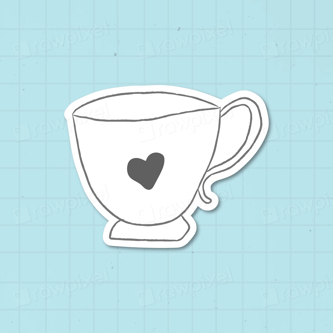 Heart symbol cup doodle style | Premium Vector - rawpixel