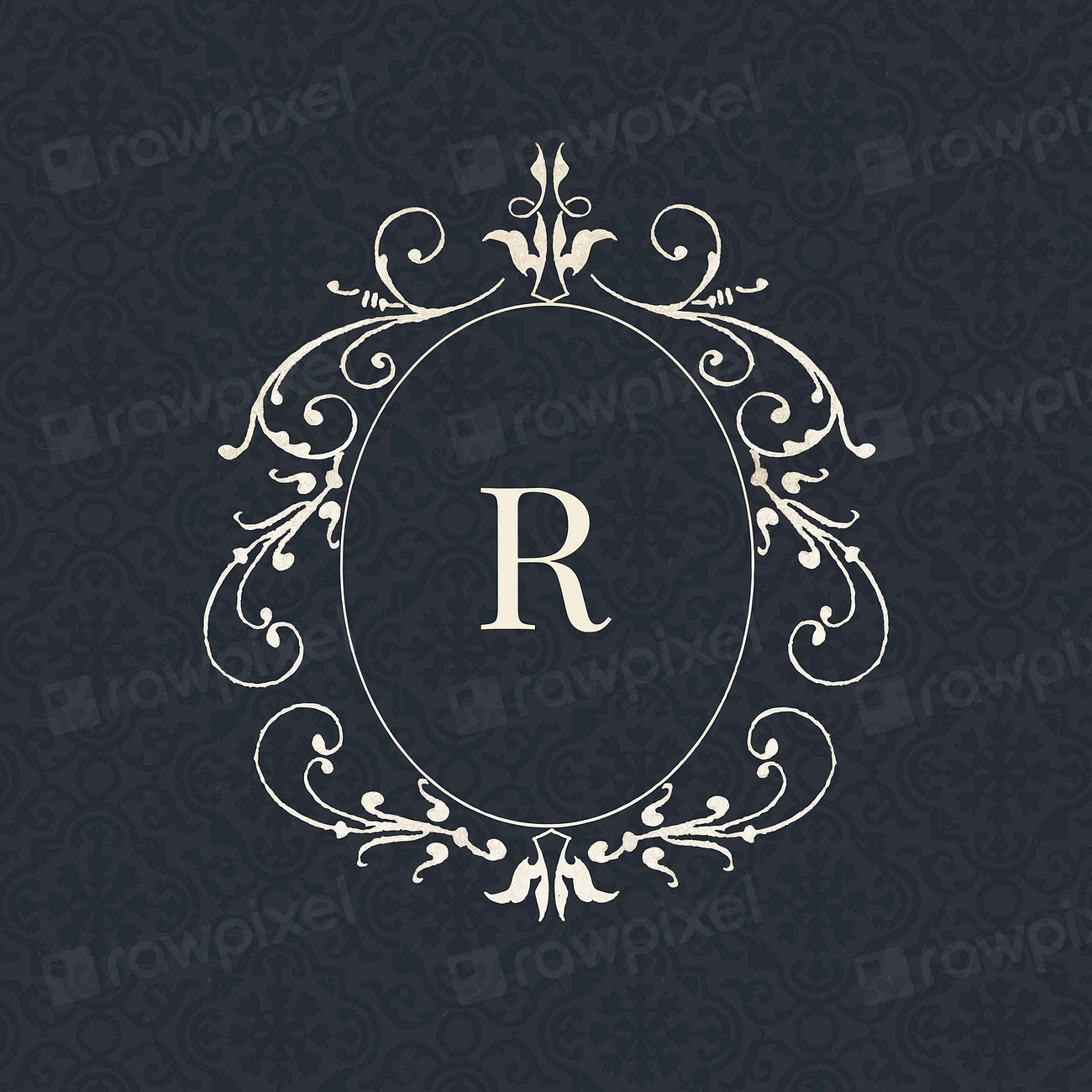 R letter vintage badge vector | Premium Vector - rawpixel