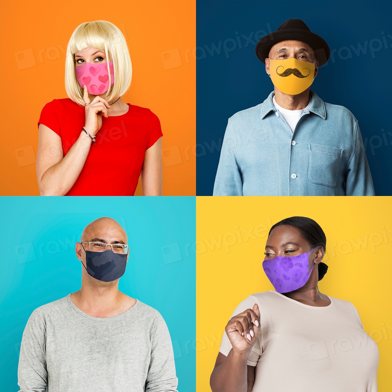 Diverse people wearing face mask | Free Photo - rawpixel