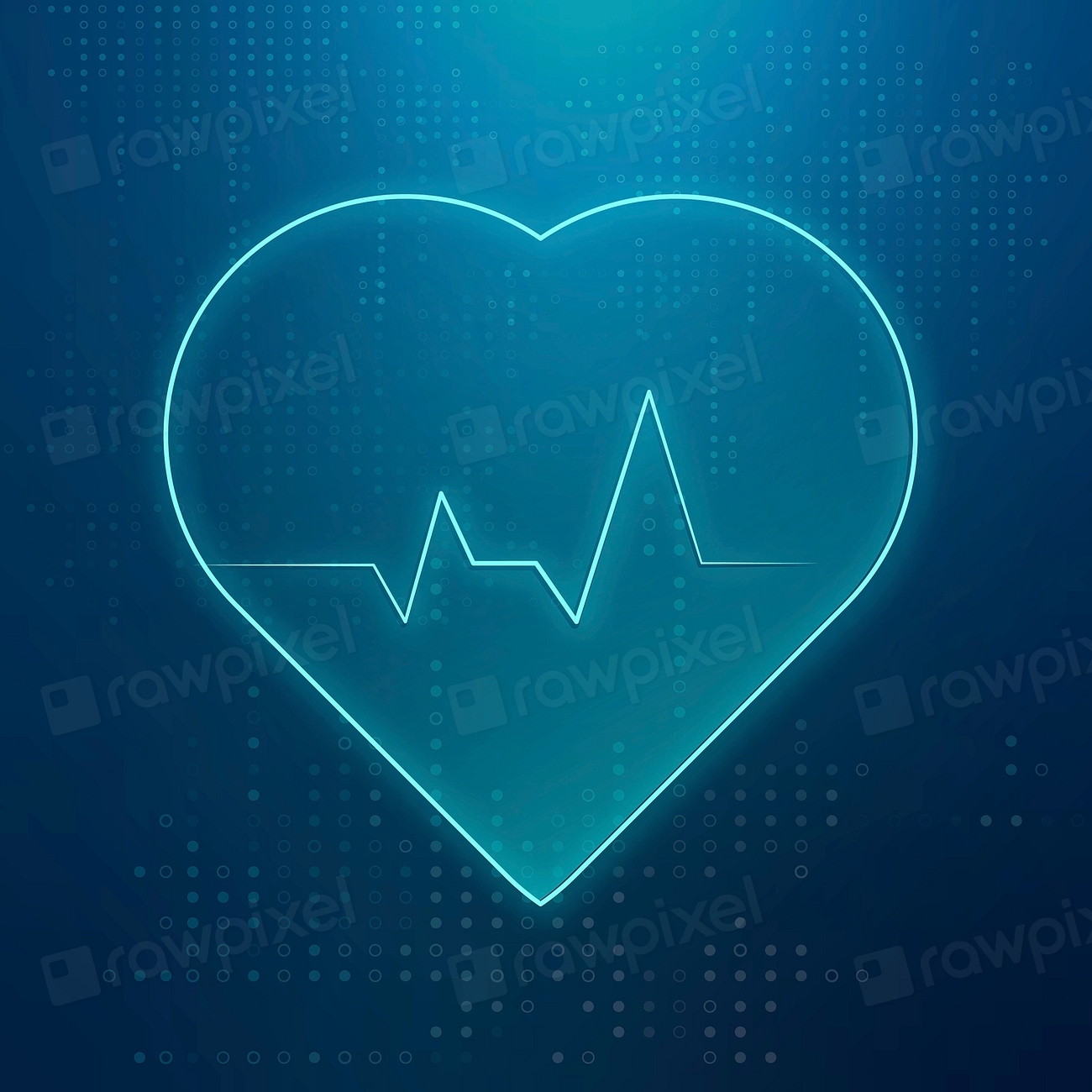 Blue heart pulse icon vector | Free Vector - rawpixel