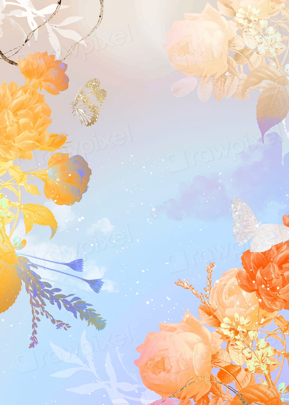 Flower frame, aesthetic design vector, | Premium Vector - rawpixel